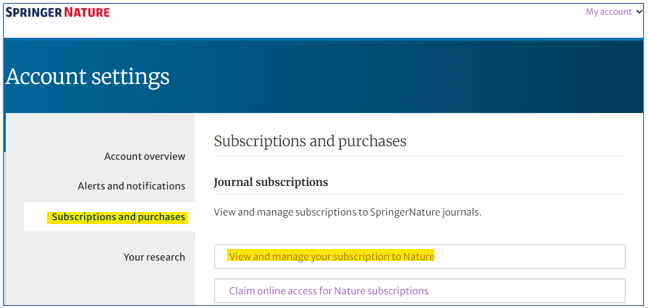 Cancellation process for the monthly subscription to Nature+ : Nature ...