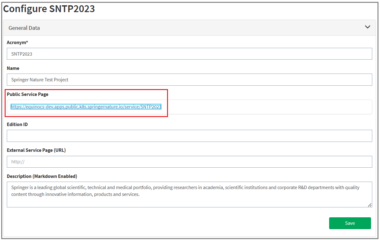 Project Organizers : Springer Nature Support