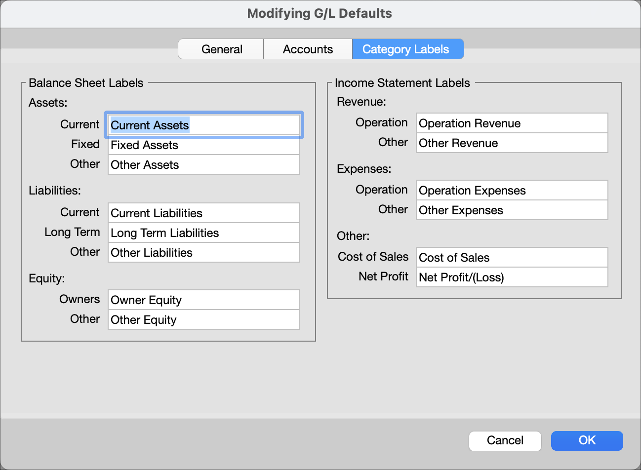 General Ledger Imports - Chart of Accounts : Accountek Solutions Inc