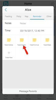 How to Send Reminders for Diapers or Other Items : Helpdesk