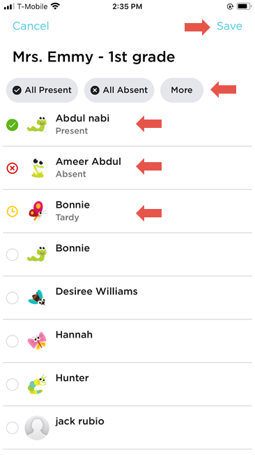 How to take Attendance : Helpdesk