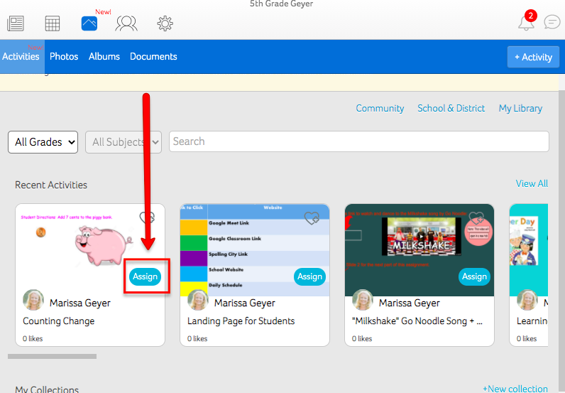 Assigning Activities to Students : Helpdesk