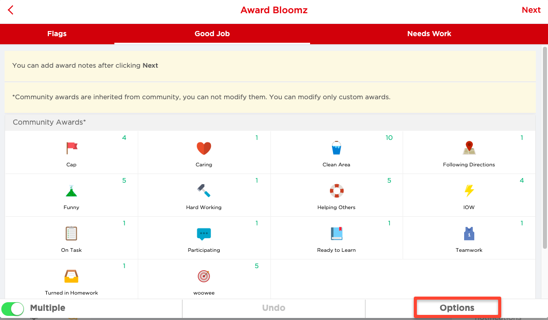 Behavior - Redeem Points in a Classroom : Helpdesk