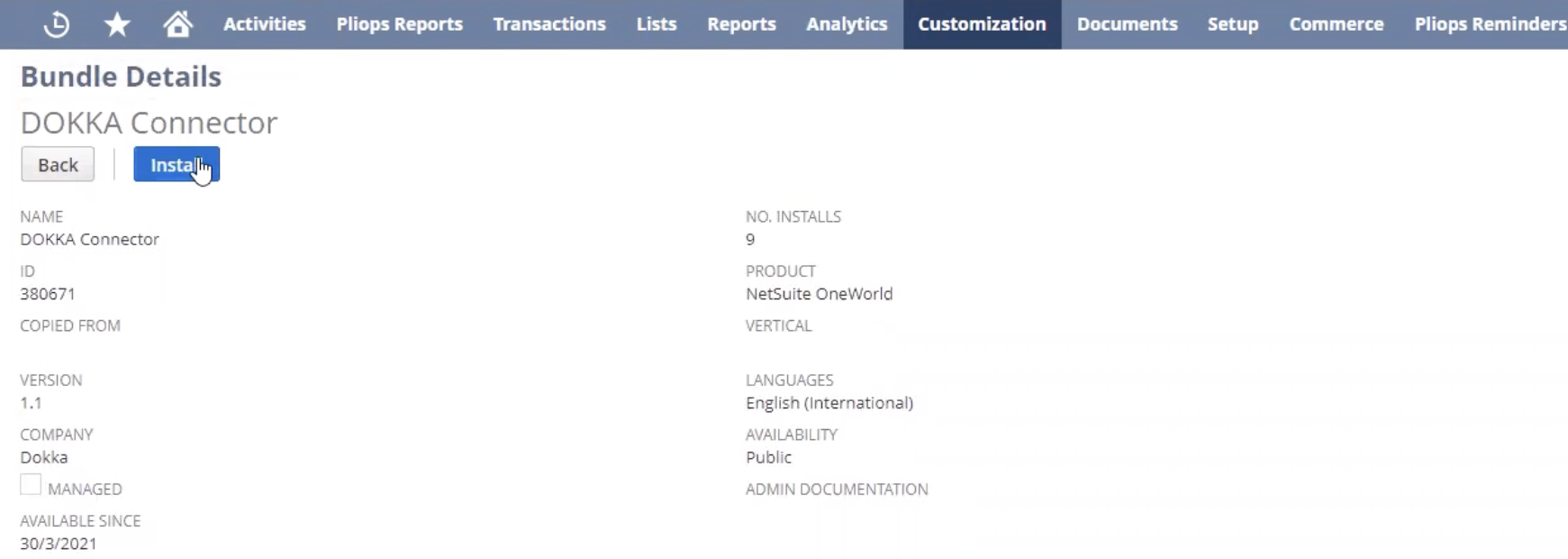 How to connect Netsuite to DOKKA : DOKKA