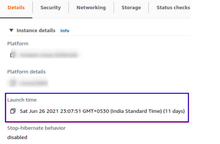 Ensure EC2 instance is not older than 12 months : iCompaas Support