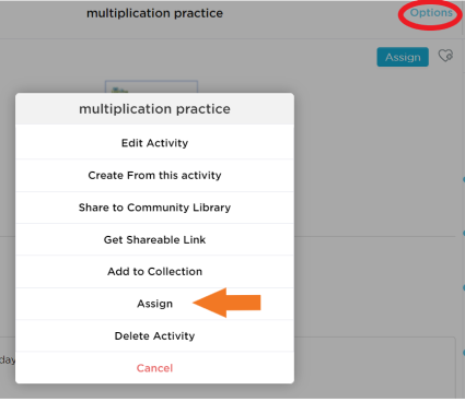 Assigning Activities to Students : Helpdesk