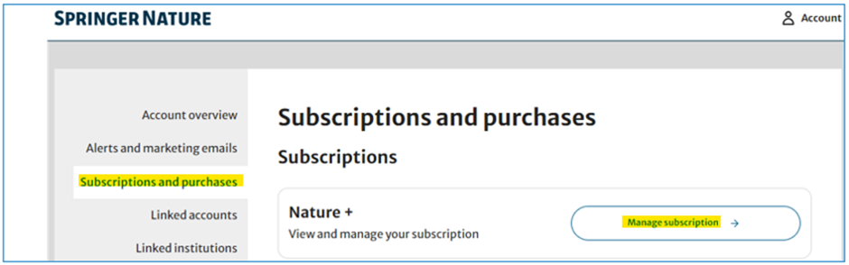 購読に含まれるコンテンツへのアクセス方法は？ : Springer Nature Support