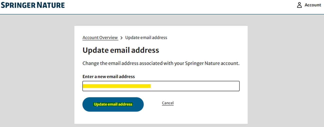 How can I change my email address? : Nature Support