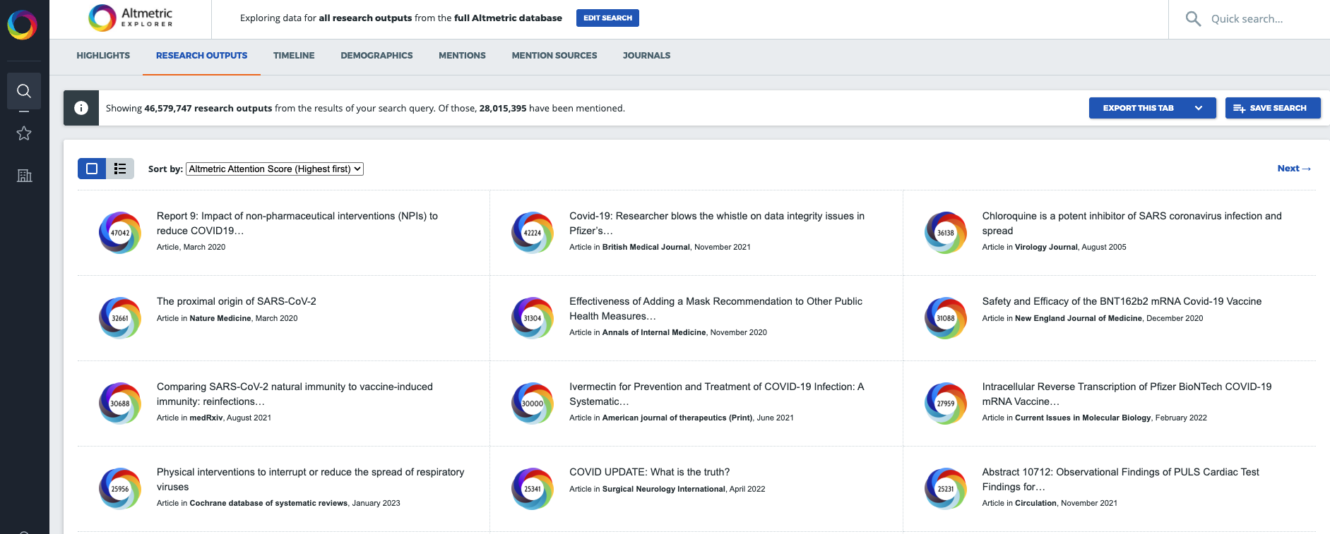Introduction to the Altmetric Explorer : Altmetric