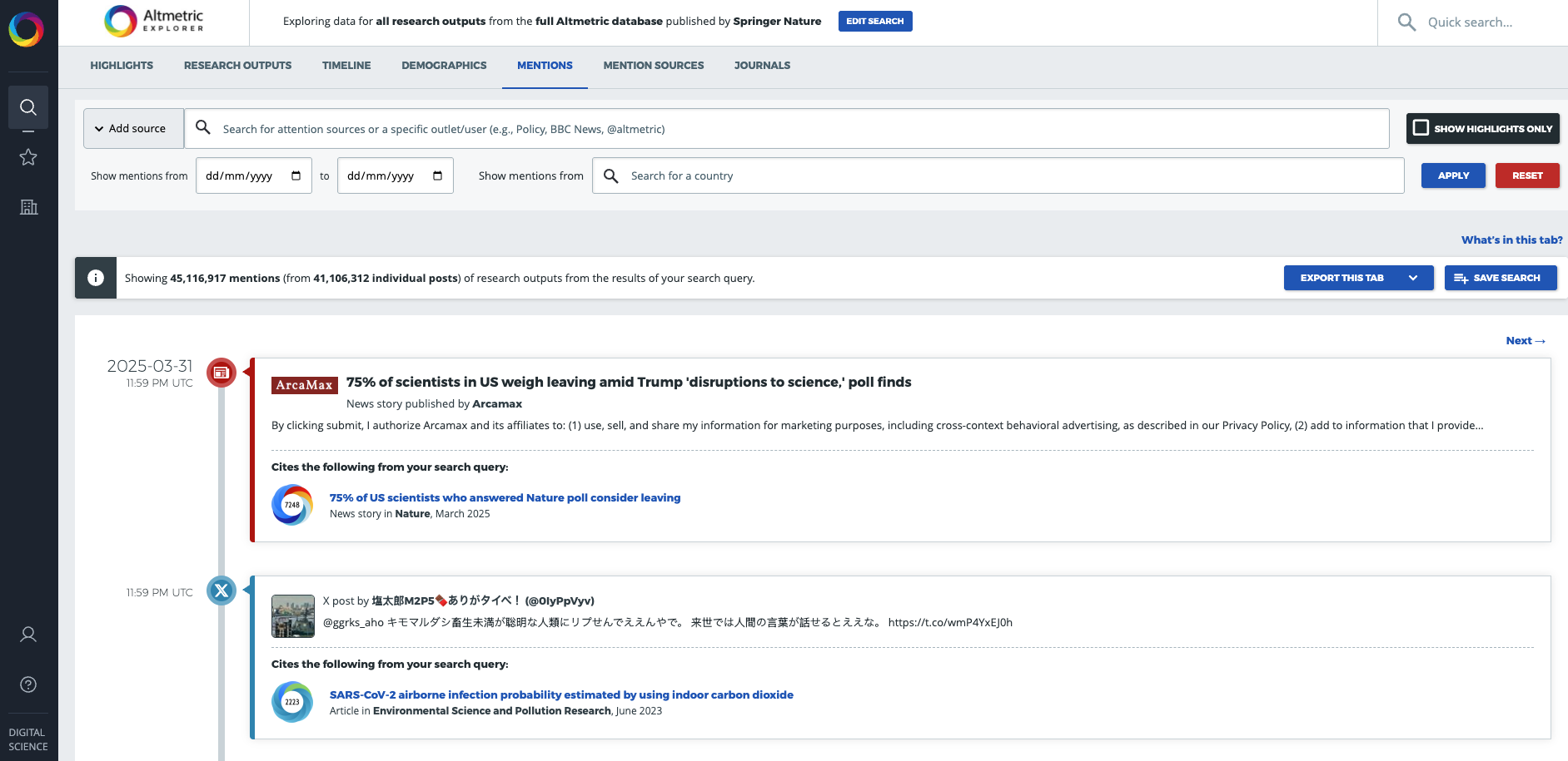 Introduction to the Altmetric Explorer : Altmetric