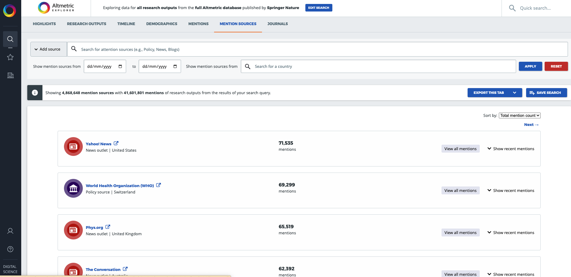 Introduction to the Altmetric Explorer : Altmetric