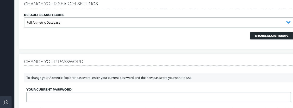 Changing your default search scope (Full Altmetric database vs My ...