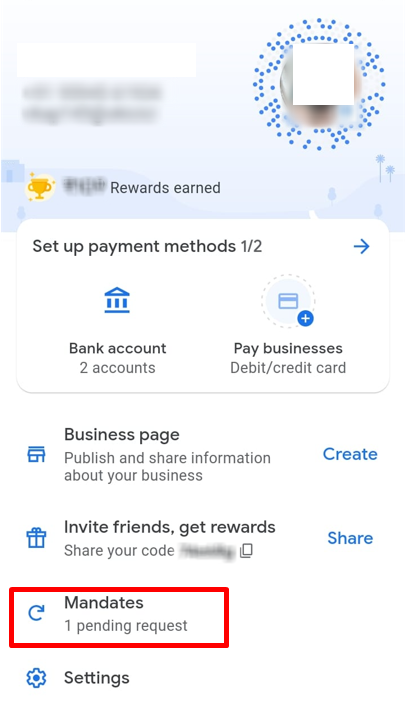 You will be able to see your mandate in the “Pending” Column