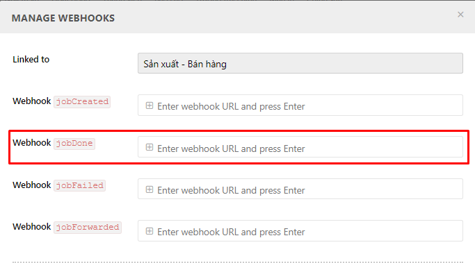Webhook: Chuyển dữ liệu tự động từ Workflow sang Wework : Base.vn