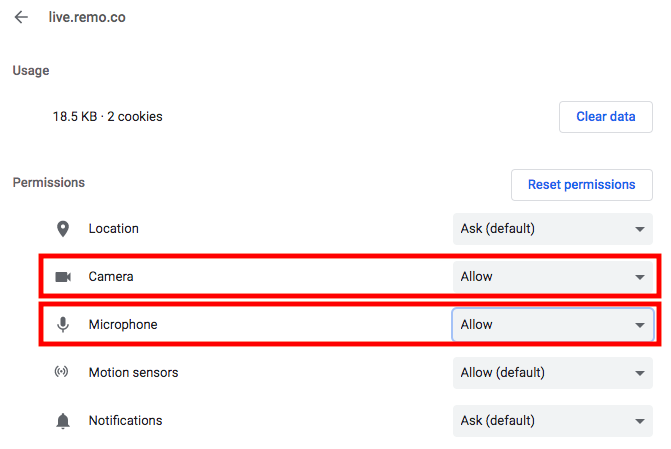 How To Allow Chrome Access To My Camera And Microphone Remo Help Centre