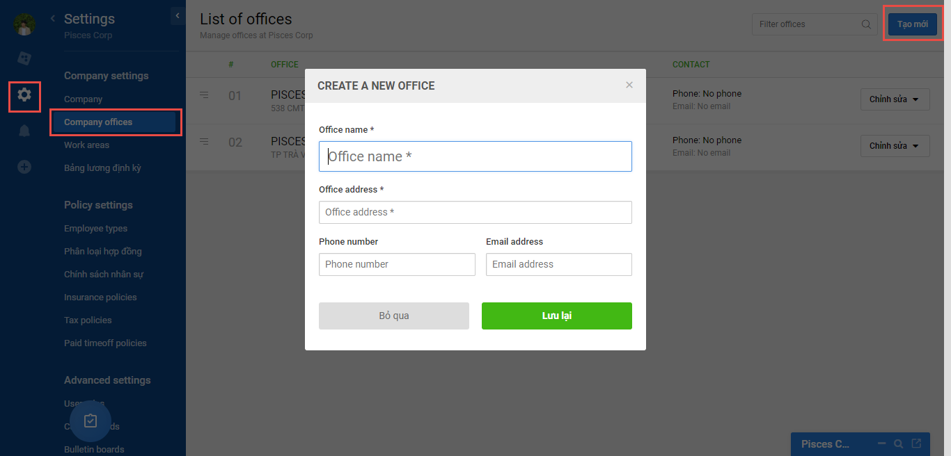 Base HRM - Cài đặt: Cách thiết lập chấm công qua Mobile : Base.vn