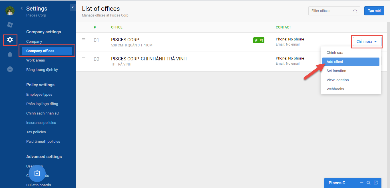 Base HRM - Cài đặt: Cách thiết lập chấm công qua Mobile : Base.vn