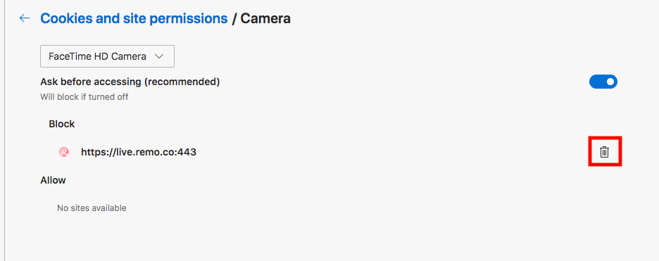 How to Allow Microsoft Edge Access to my Camera and Microphone : Remo Help Centre