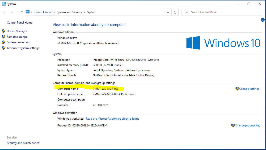 How to check your Computer/Device Name : Contactpoint 360