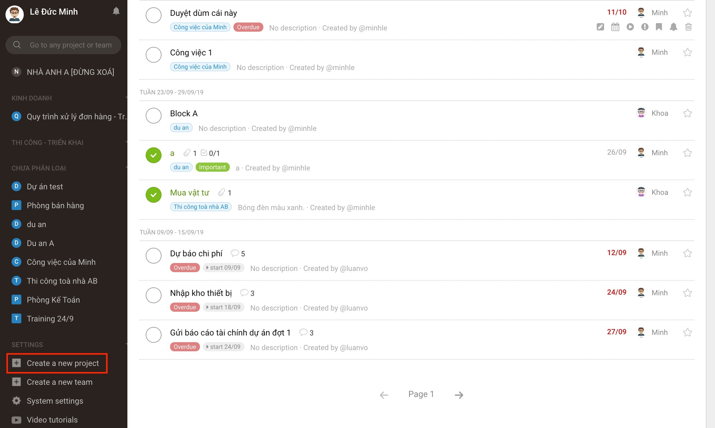 Base Wework: Create a new Project : Base.vn