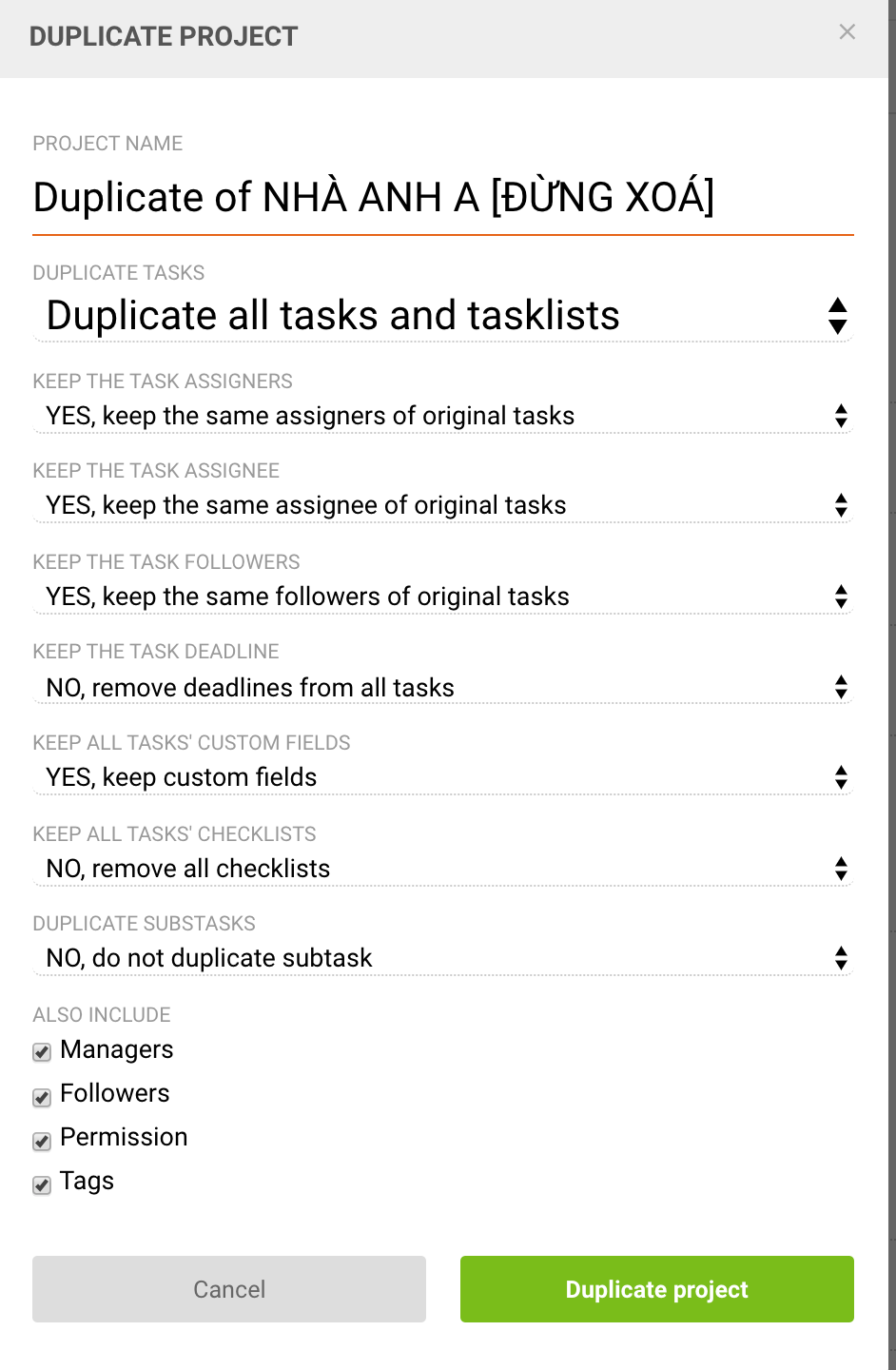 Base Wework: Duplicate a Project/Team : Base.vn