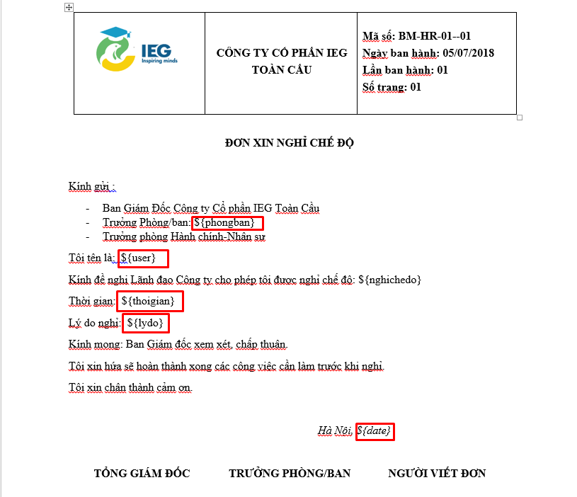 Base Request: Setup a print template : Base.vn