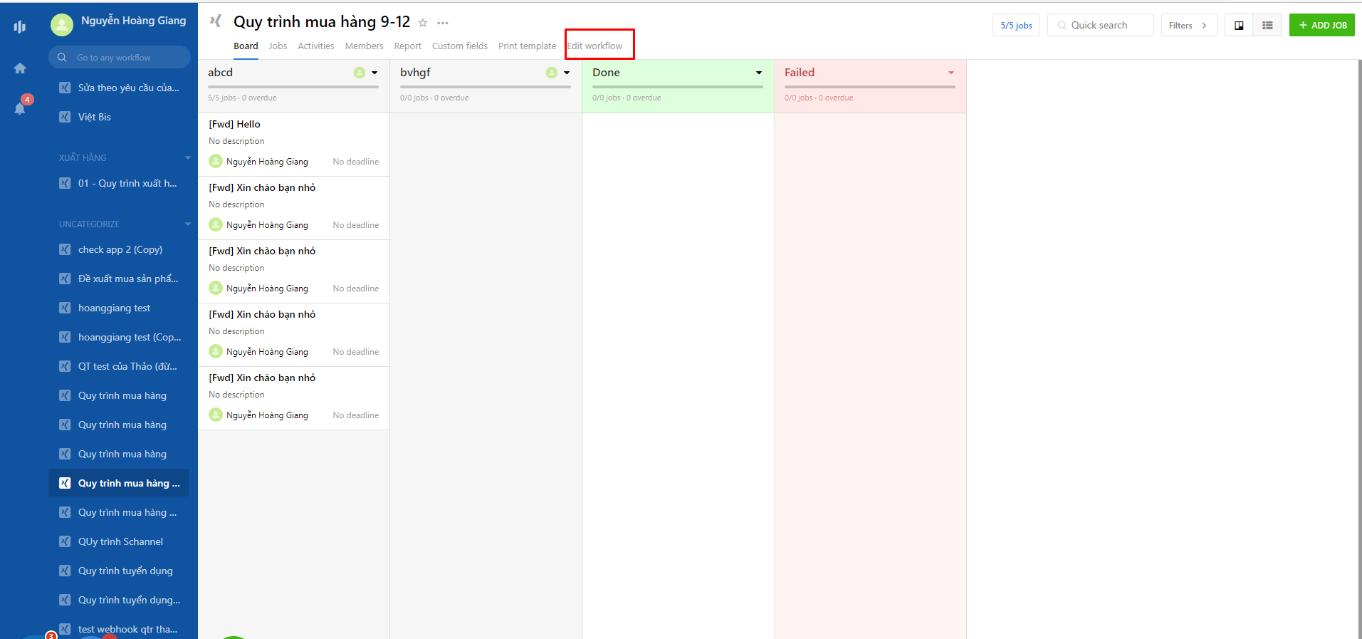 Base Workflow: Create a new stage : Base.vn