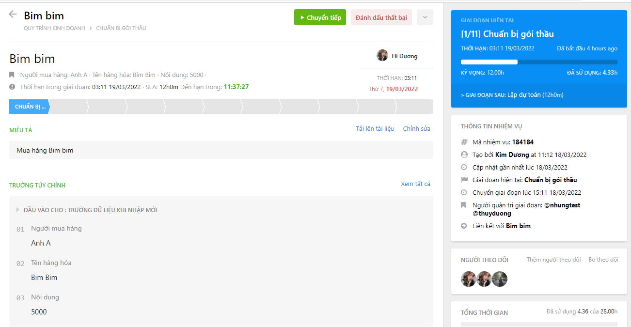 Webhook:Chuyển dữ liệu tự động từ Wework sang Workflow : Base.vn