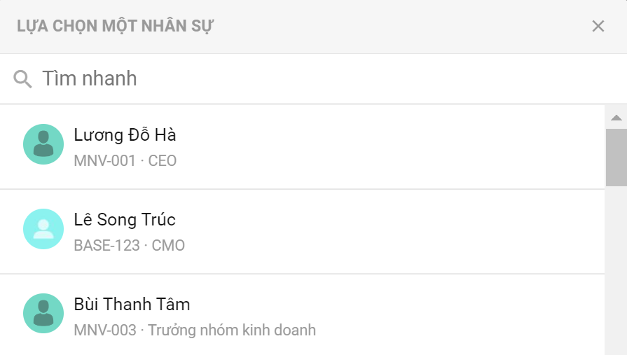 Base HRM - Nhân sự: Khi có nhân sự mới vào công ty cần chấm công tính ...