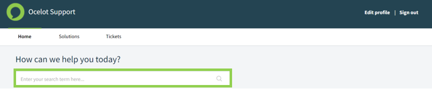 Ocelot Support Tickets : Ocelot Support