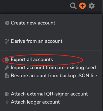 How to Export Your JSON backup file on Polkadot-JS UI | Polkadot