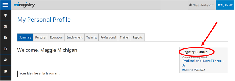 Find MiRegistry ID | Michigan Virtual Support