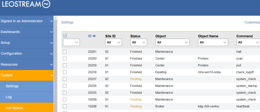 Leostream Job Queue : Leostream Support