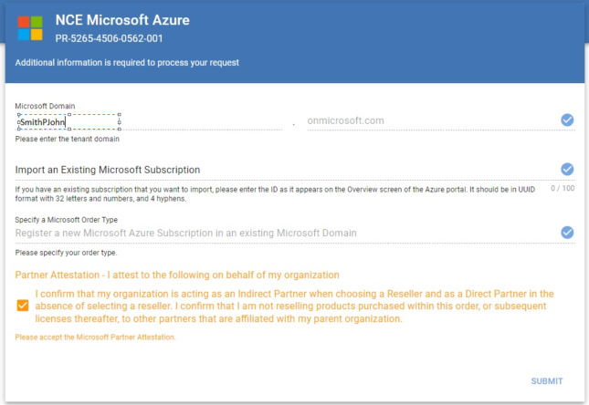 04 Place an Azure NCE subscription order in the CMP : IngramCloud
