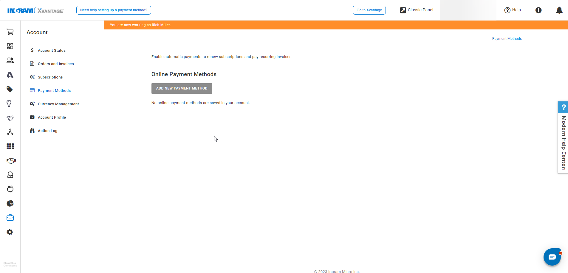 11 Add credit card on Cloud Marketplace (CMP) : IngramCloud
