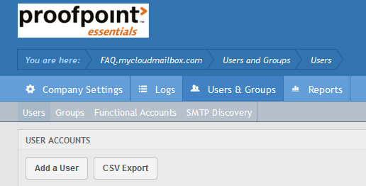 How to Add or Remove a User in Proofpoint – Sherweb