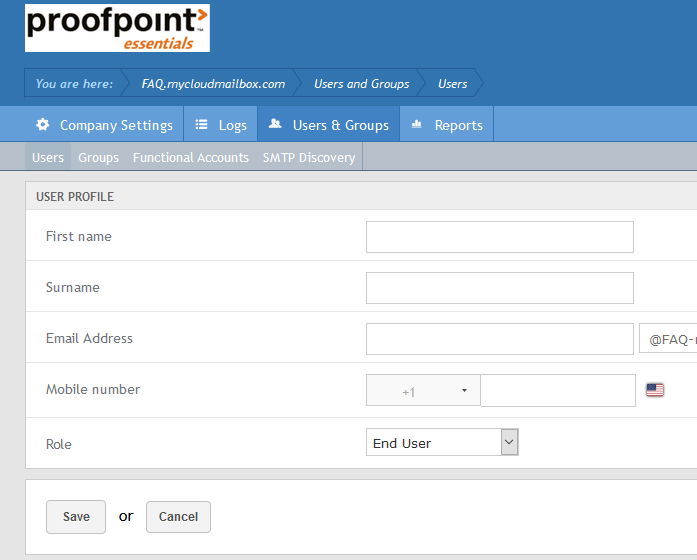 How to Add or Remove a User in Proofpoint – Sherweb