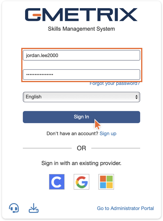 Accessing the Student Portal : GMetrix Technical Support