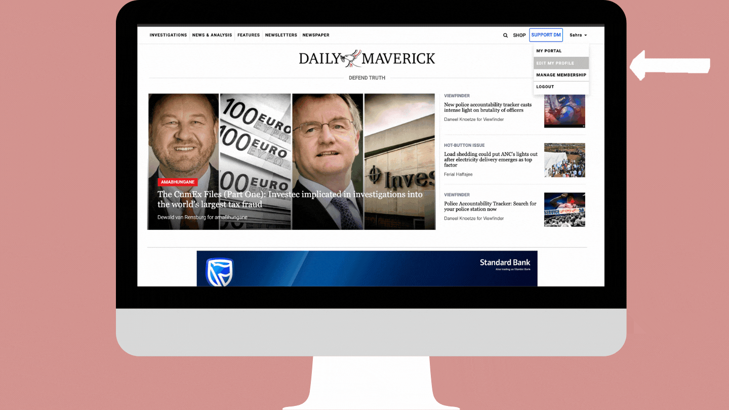 Updating newsletter preferences : Daily Maverick
