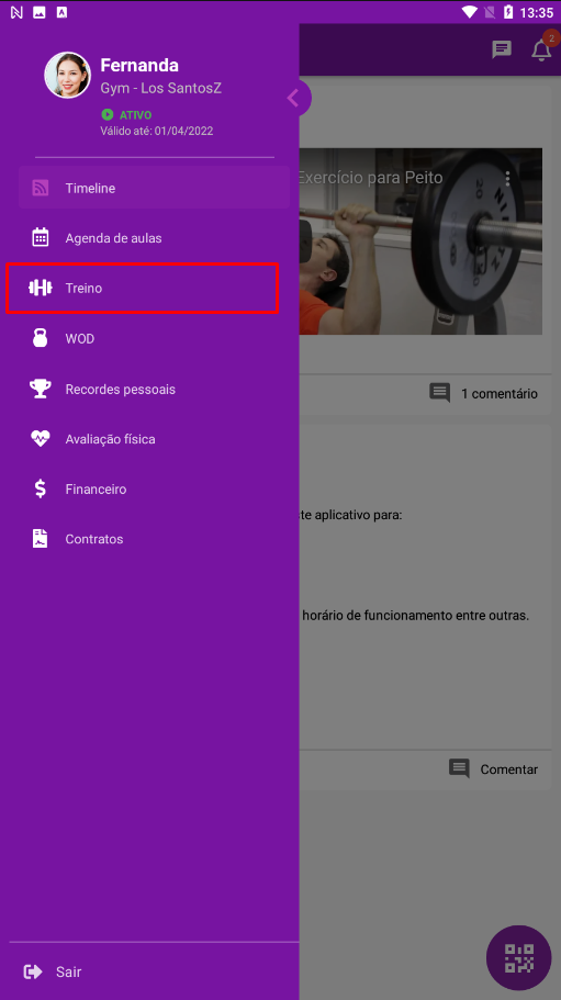 Aprenda como utilizar Treino no Aplicativo do Aluno Next Fit