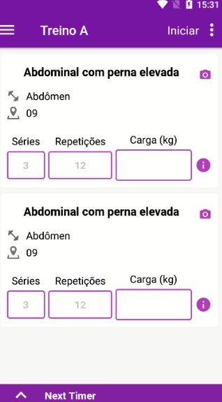 Identificação de Equipamento no Aplicativo do Aluno Next Fit