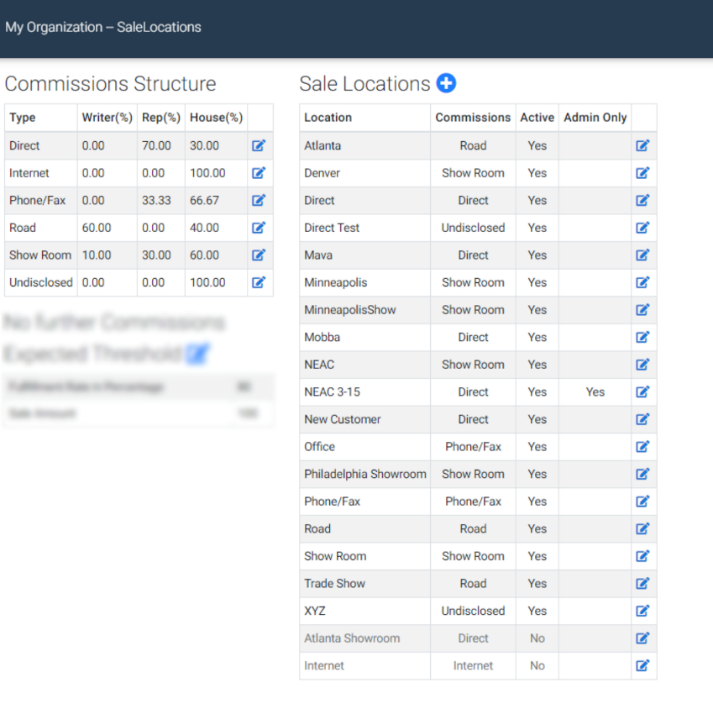 Commission Locations – Aleran Software RepDesk (952-522-7171)