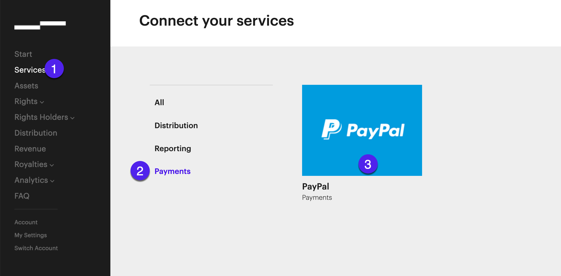 Connect your Paypal Payouts API Credentials : Revelator