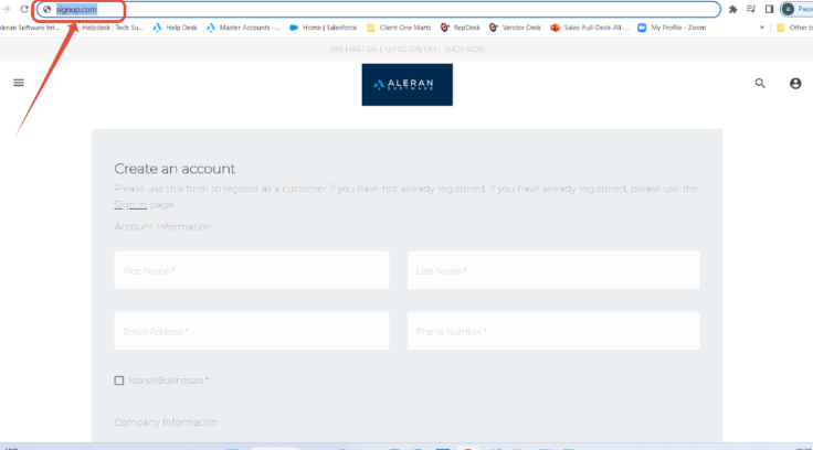 How to invite customers to sign up for OneMart – Aleran Software ...