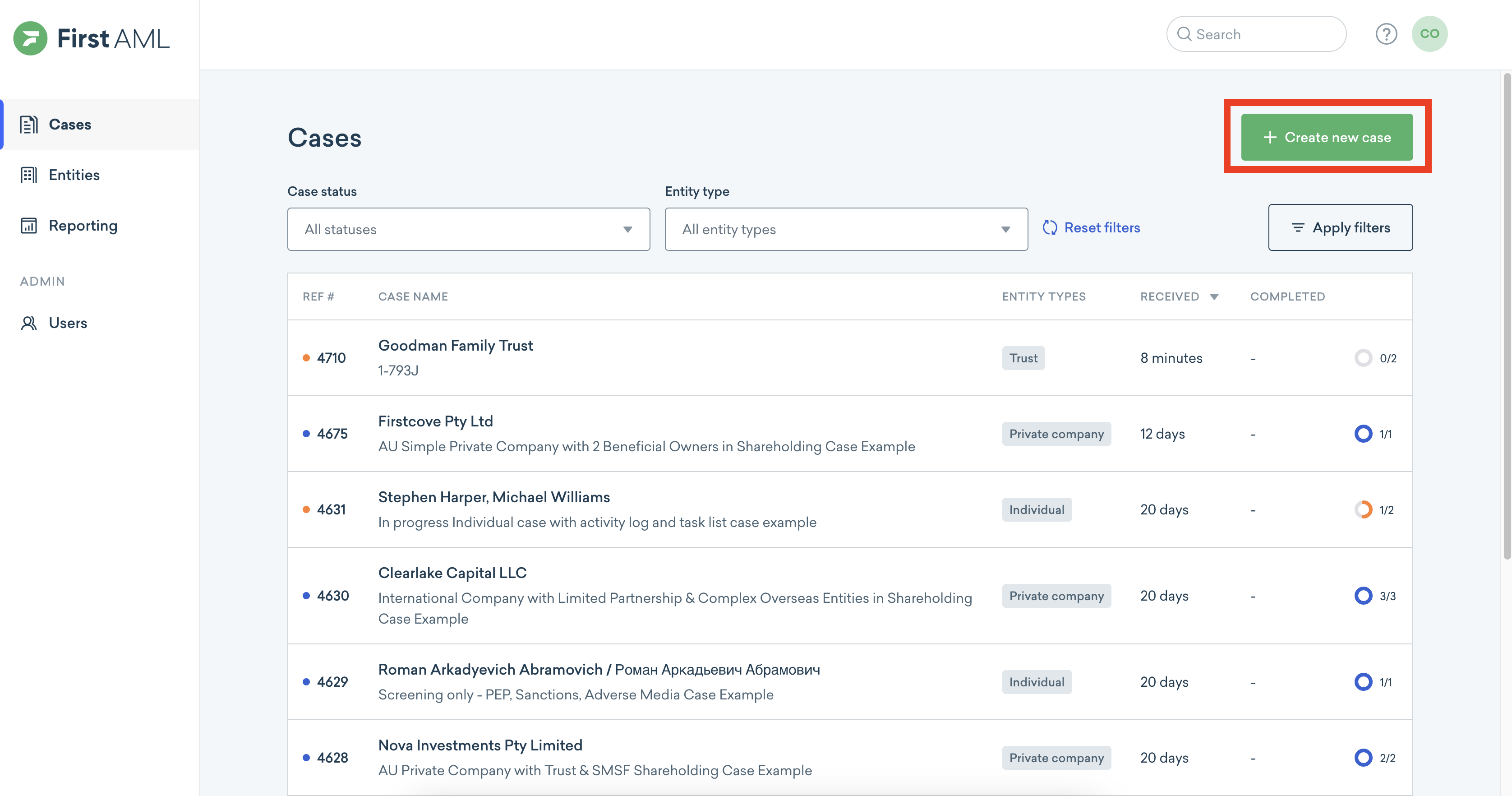 Creating a case : Help Centre