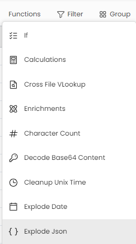 Explode JSON : Support