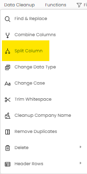 Split Column | Gigasheet Support : Support