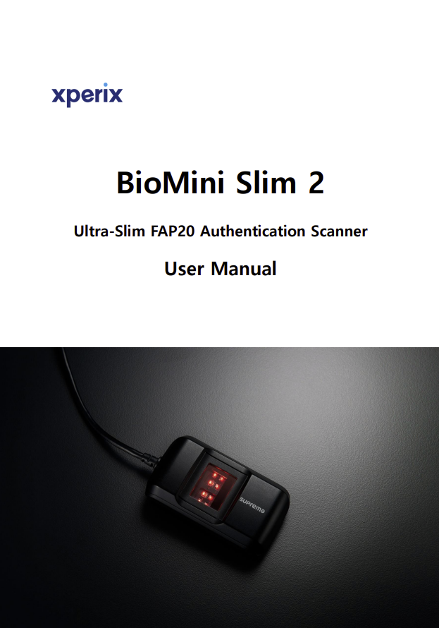 [User Manual] BioMini Slim 2 : Tech Support