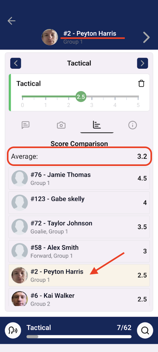 Score comparison: How to compare scores by player for a criteria (New ...