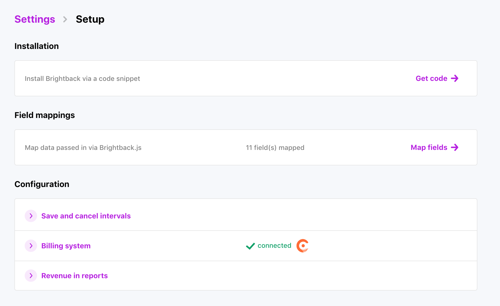 Navigating the Chargebee Retention settings page : Chargebee Help Center
